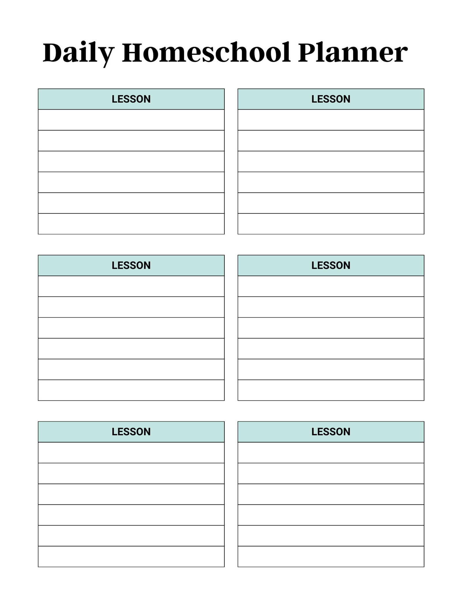 Printable Homeschool Planner Bundle - Modern and Minimalist Homeschool ...