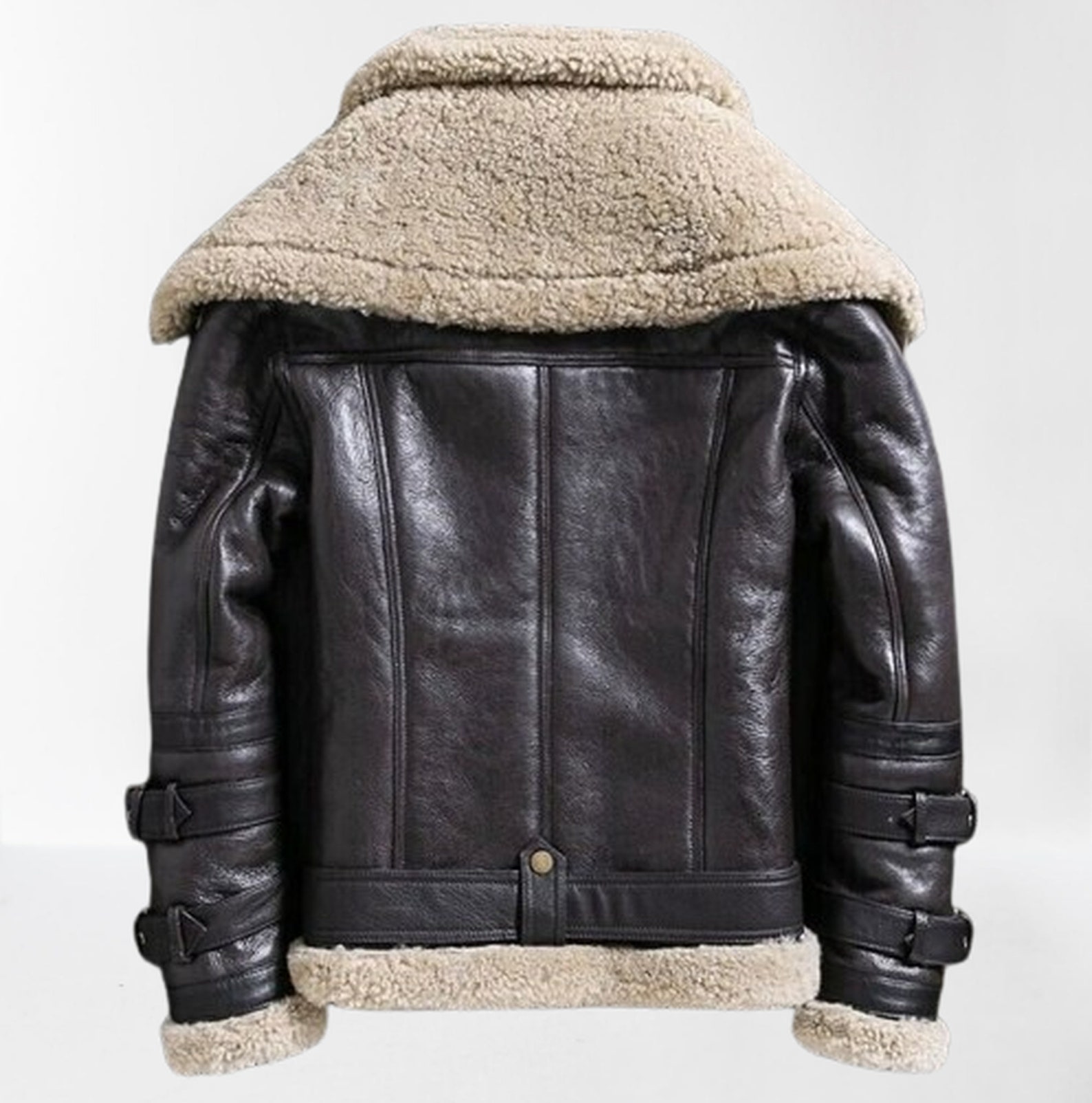 Ladies' Genuine Lambskin Leather Aviator Pilot B3 Bomber Jacket ...