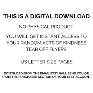 Random Acts of Kindness Activity, Tear off Flyer, Printable Kindness ...
