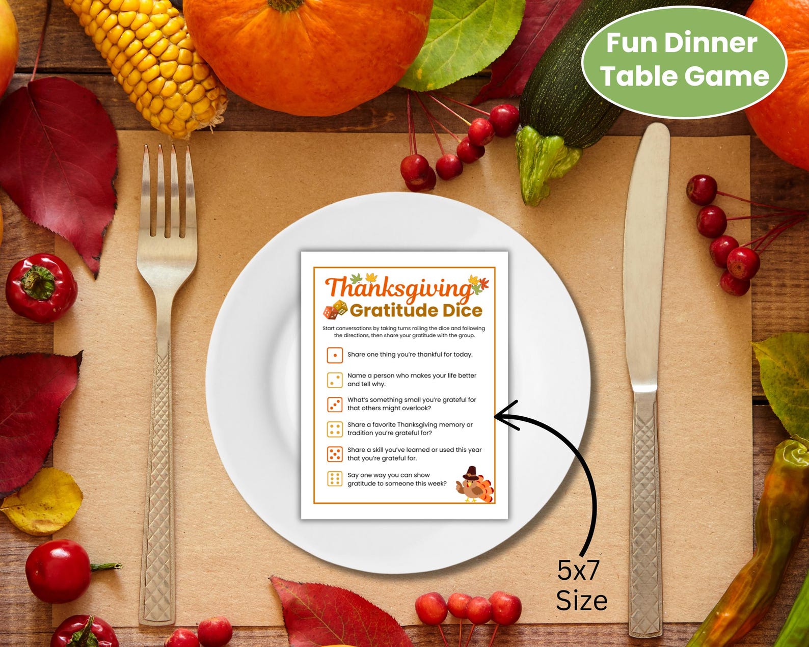 Thanksgiving Gratitude Dice Game, Printable Thanksgiving Gratitude Game ...