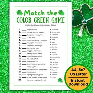 St. Patrick's Day Games, Green Trivia, St. Patrick's Day Activity, St ...