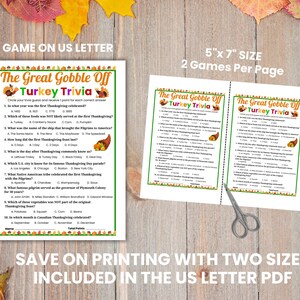 Thanksgiving Trivia Game, Fun Thanksgiving Quiz, Friendsgiving Trivia ...