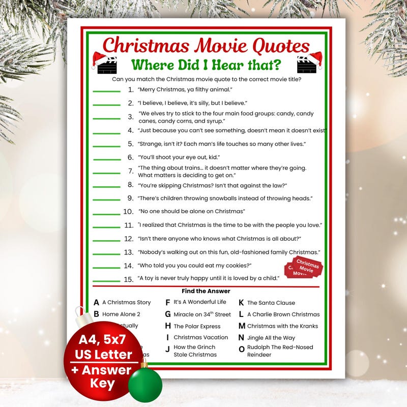 Elf the Movie Trivia Game - Etsy