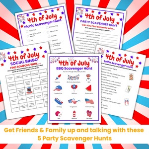 Printable 4th of July Games, Independence Day Games, 4th of July Party ...