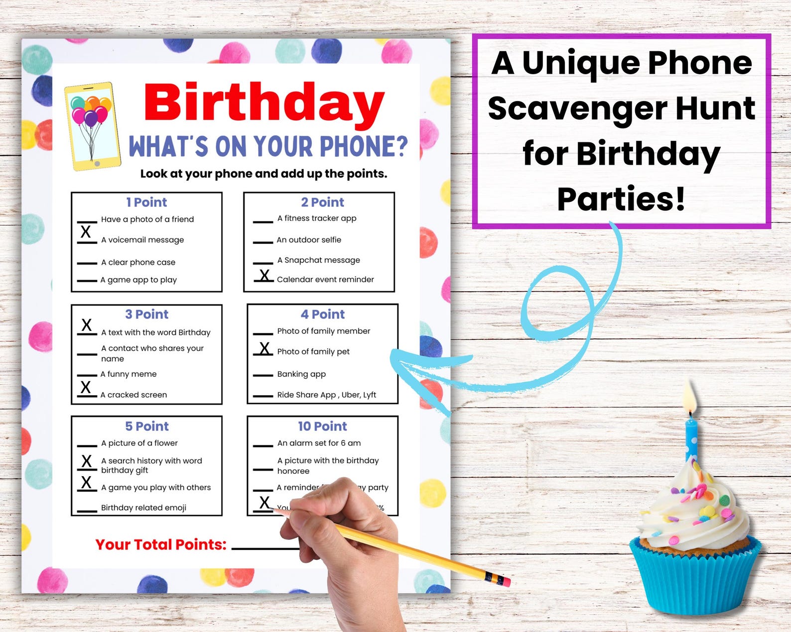 Birthday What's on Your Phone Game, Teen Birthday Game, Tween Birthday ...
