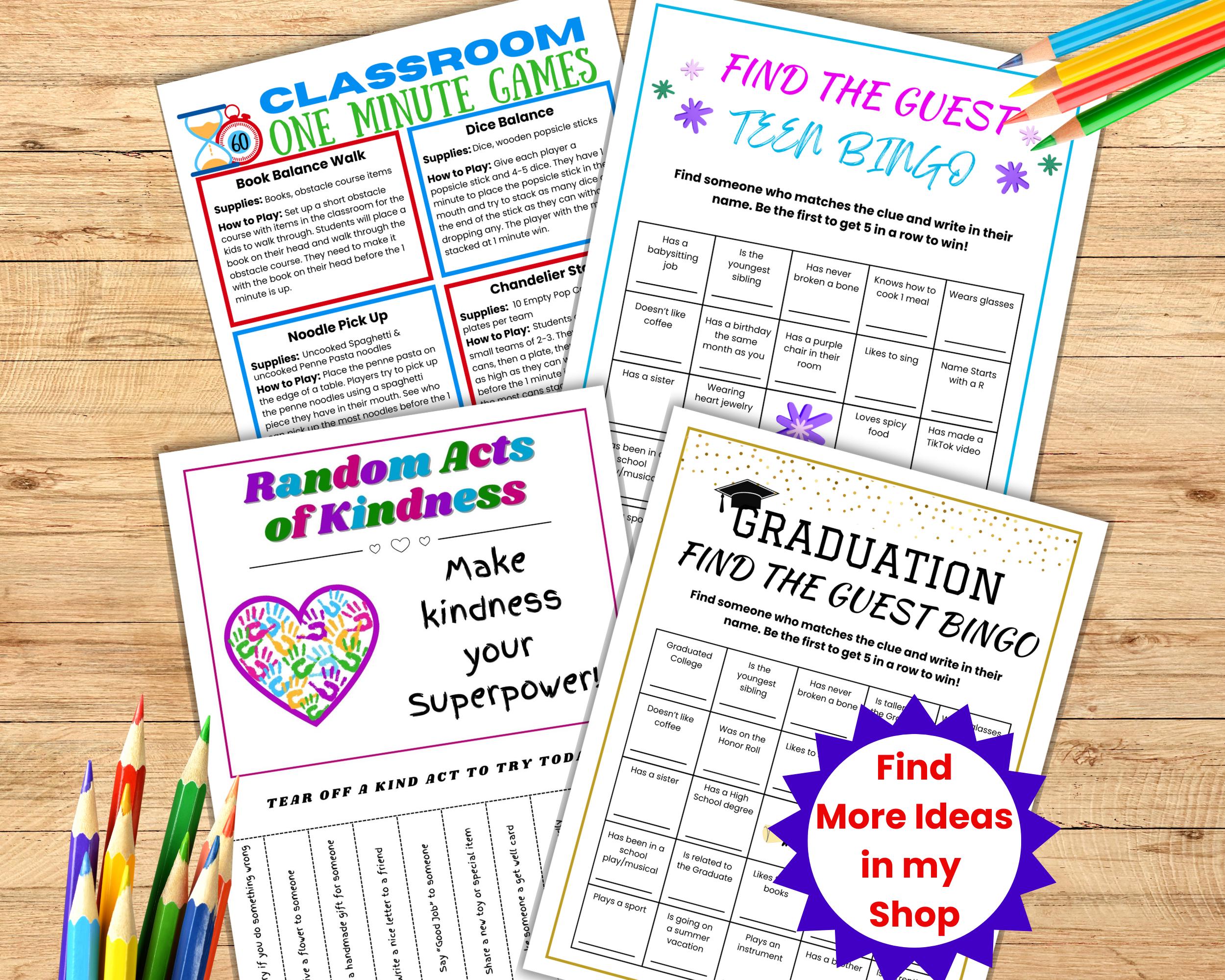 Back to School Bingo, Middle School Games, Classroom Icebreaker Bingo ...