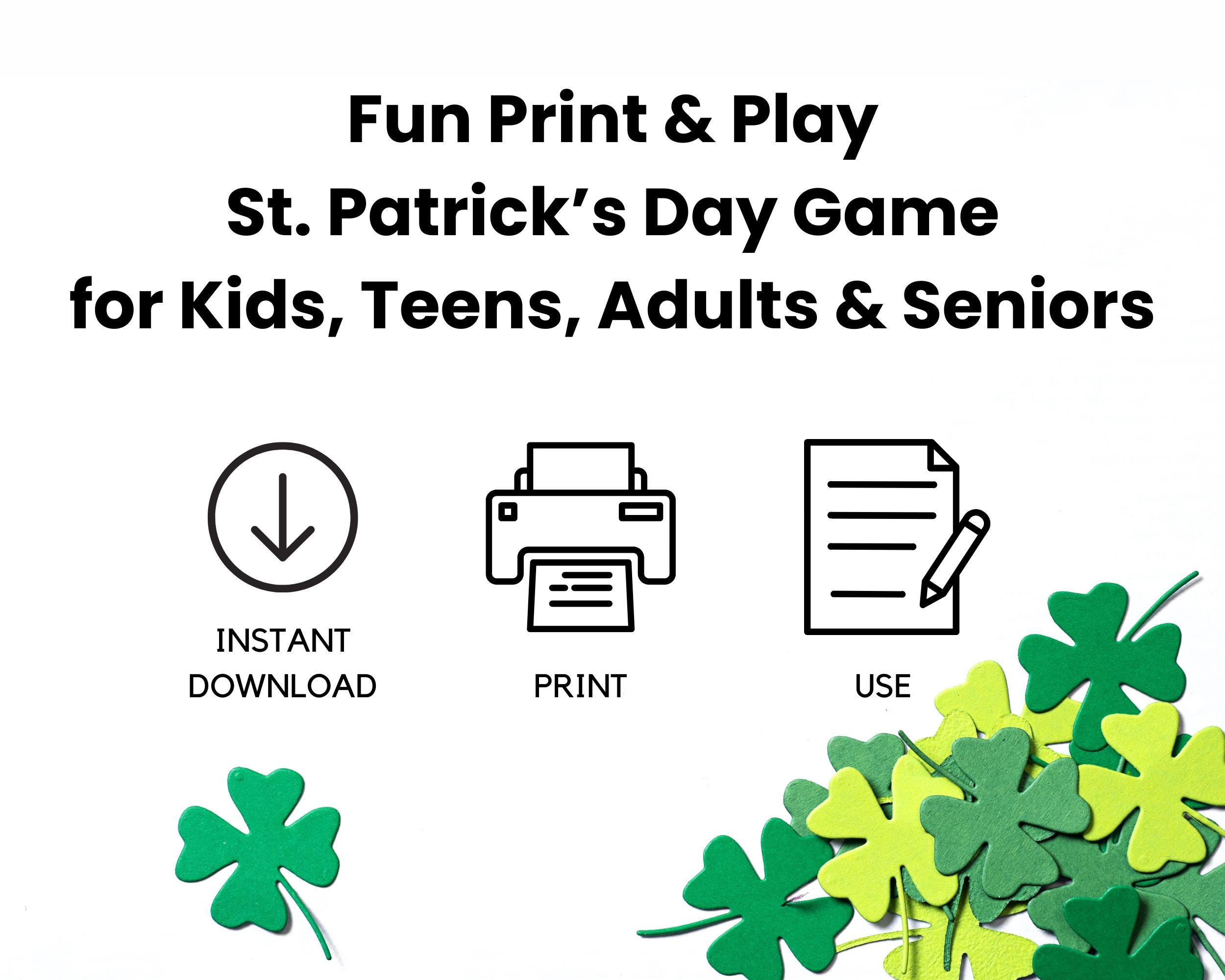 St. Patrick's Day Games, Green Trivia, St. Patrick's Day Activity, St ...