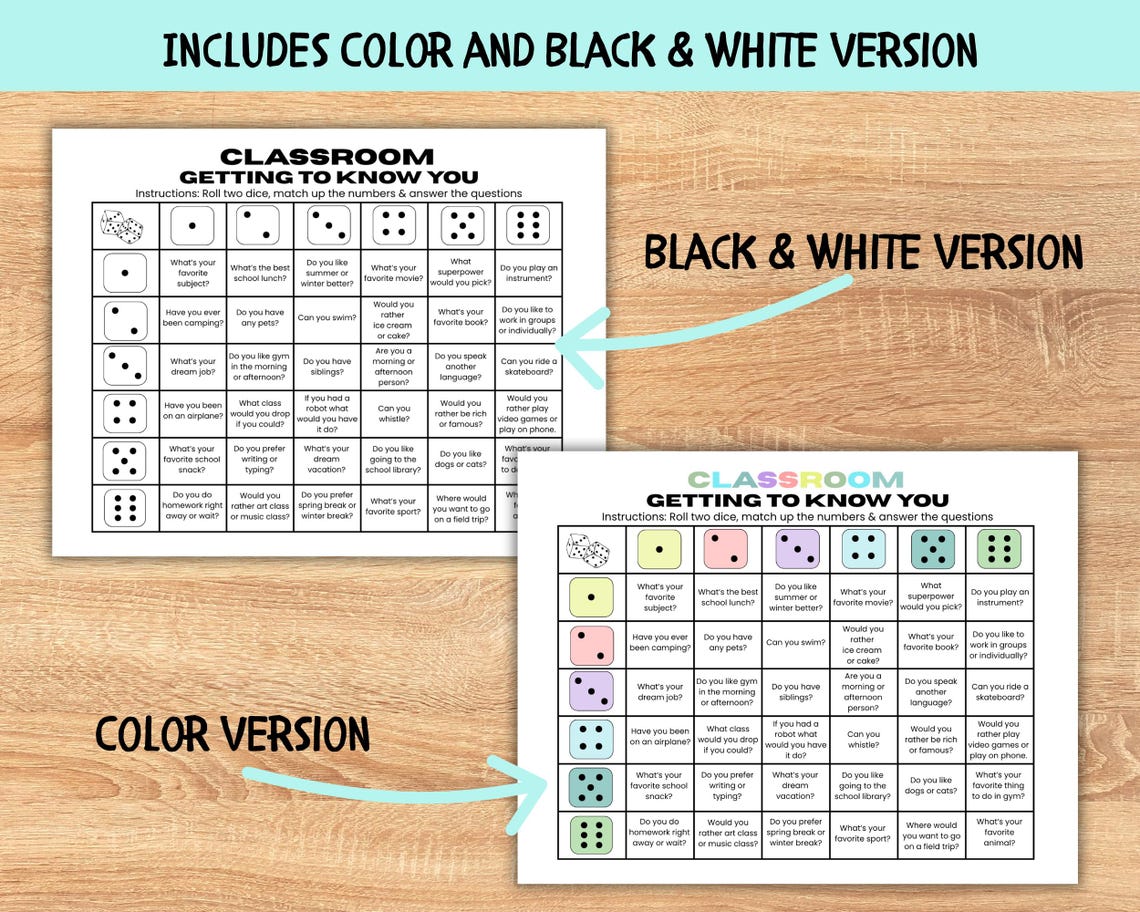 Classroom Get to Know You Game, Classroom Icebreaker Game, Back to ...