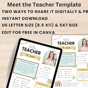 Editable Meet the Teacher Template, Back to School Welcome Letter ...