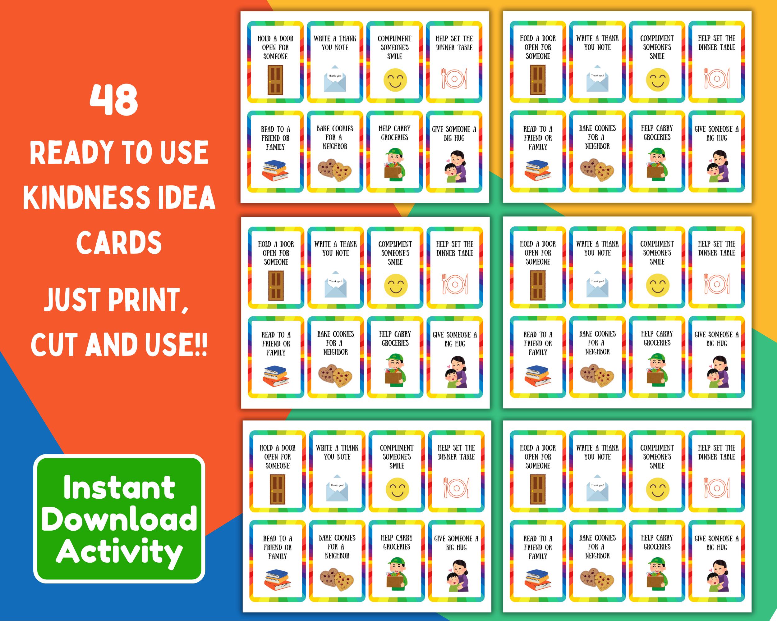 Random Act of Kindness Cards, Kindness Printables, Choose Kindness ...