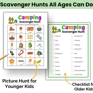 Camping Scavenger Hunt Printable, Outdoor Scavenger Hunt Activity for ...