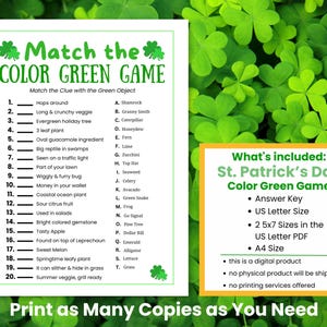St. Patrick's Day Games, Green Trivia, St. Patrick's Day Activity, St ...
