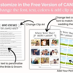 Editable Wedding Table Games Bundle, Wedding Reception Games, Cocktail ...