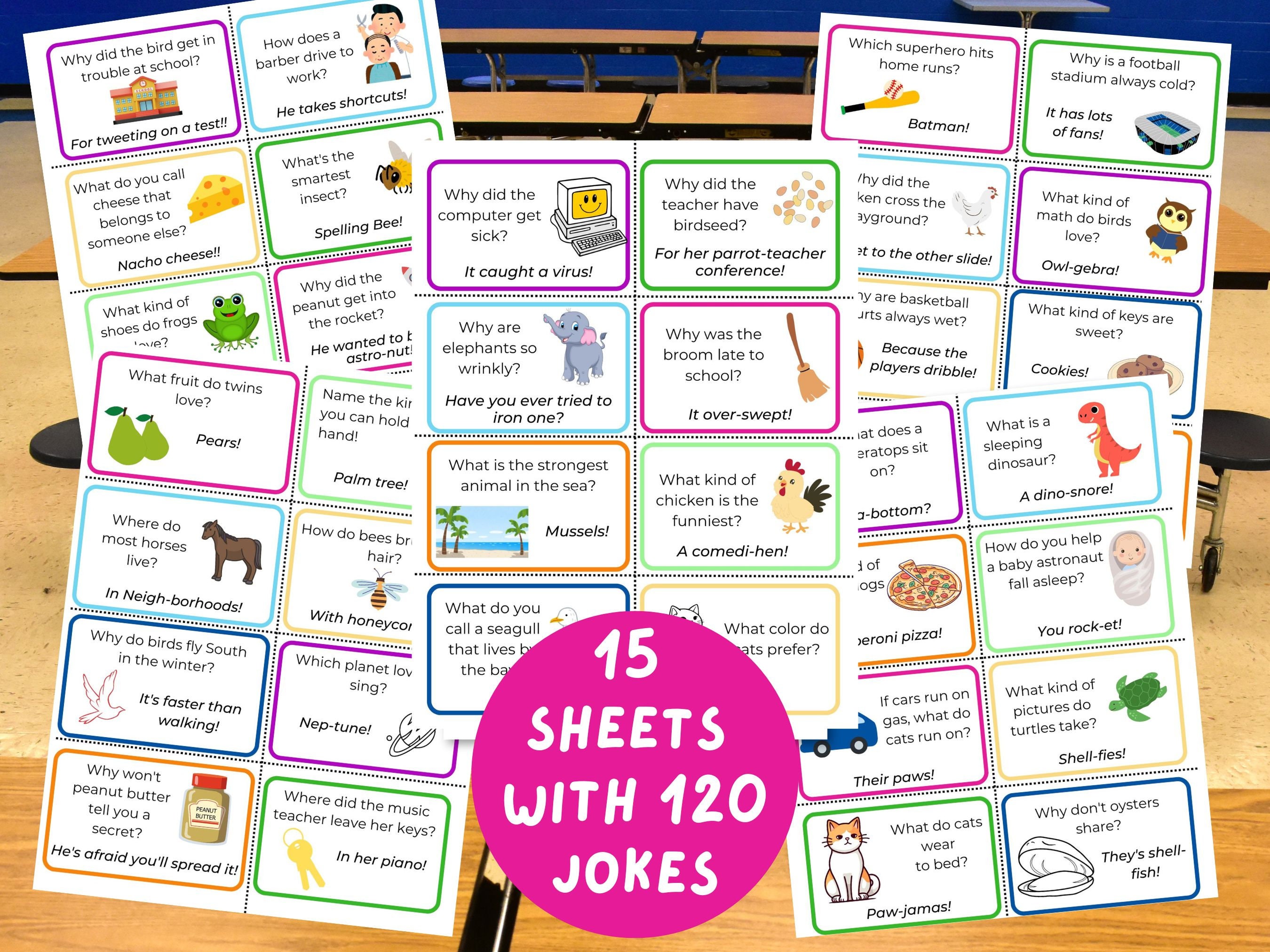 Lunchbox Jokes for Kids, Printable Lunch Box Notes, Back to School ...