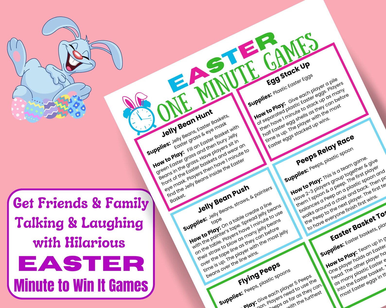 Easter Minute to Win It Games, Quick One Minute Games, Easter ...