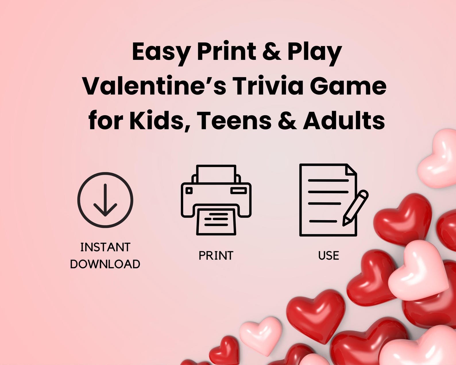 Valentine's Day Trivia Games, Valentine Party Game, Galentines Games ...