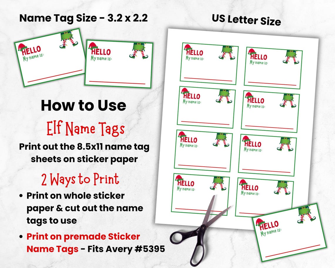 What's Your Elf Name Game, Christmas Elf Name Generator, Elf Name Tag ...