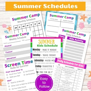 Summer Camp at Home, Summer Activities for Kids, Summer Printable ...