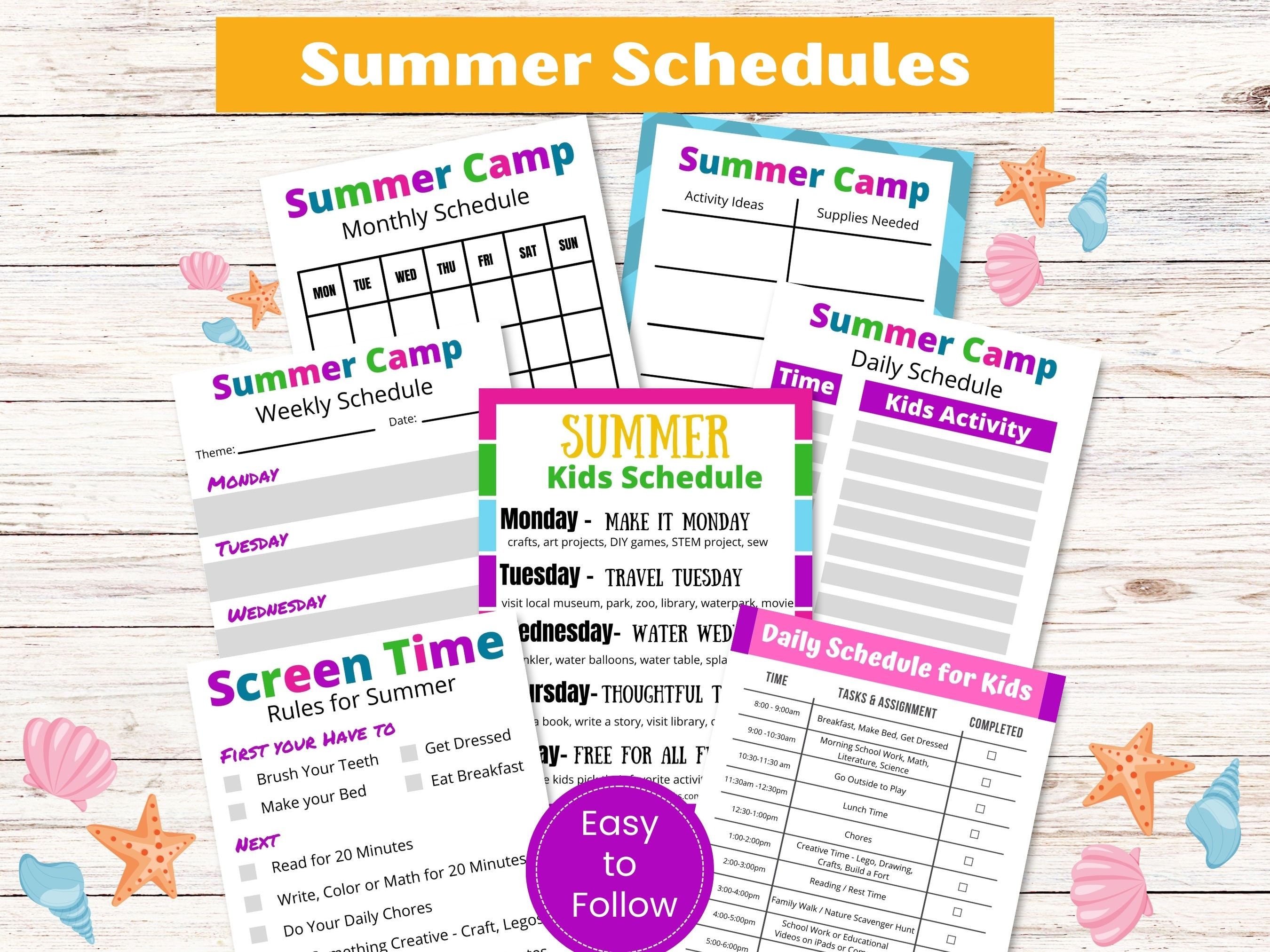 Summer Camp at Home, Summer Activities for Kids, Summer Printable ...