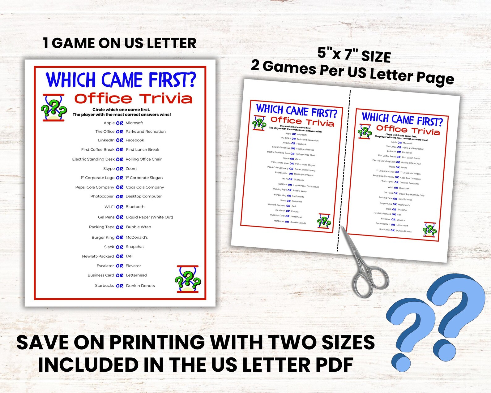 Office Trivia Game Which Came First, Fun Office Games for Staff ...