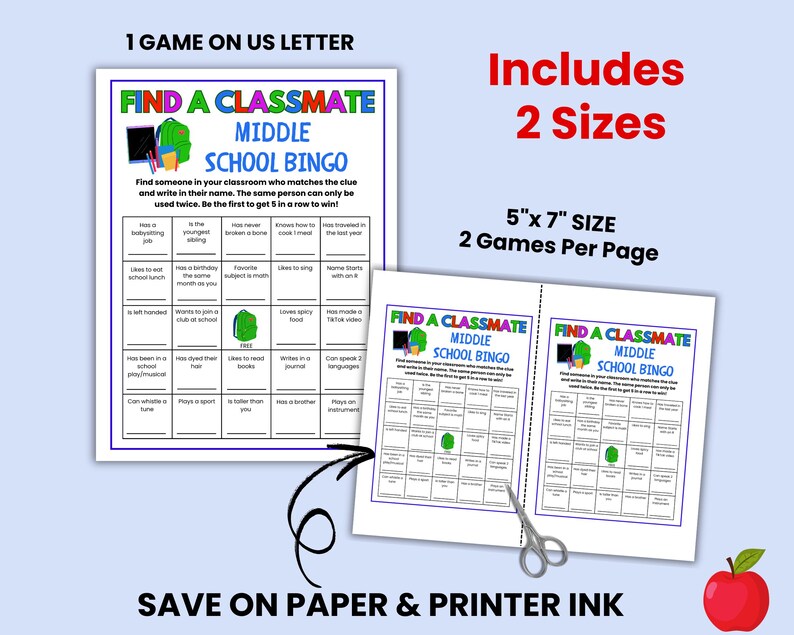 Back to School Bingo, Middle School Games, Classroom Icebreaker Bingo ...