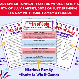 Printable 4th of July Games, Independence Day Games, 4th of July Party ...