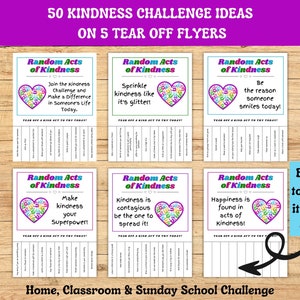 Random Acts of Kindness Activity, Tear off Flyer, Printable Kindness ...