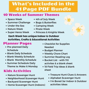 Summer Camp at Home, Summer Activities for Kids, Summer Printable ...
