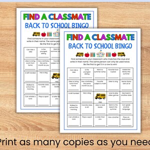 Back to School Bingo, Classroom Bingo, Getting to Know You, Classroom ...