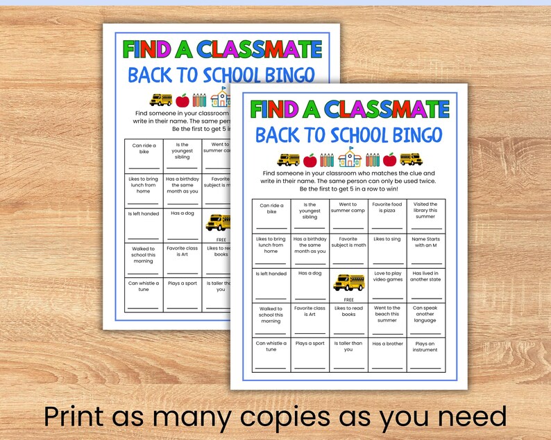 Back to School Bingo, Classroom Bingo, Getting to Know You, Classroom ...