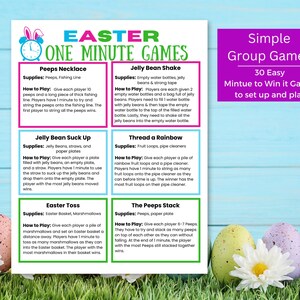 Easter Minute to Win It Games, Quick One Minute Games, Easter ...