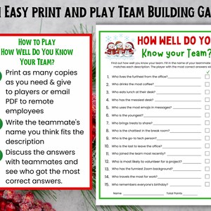 Holiday Team Building Games, Christmas How Well Do You Know Your Team ...