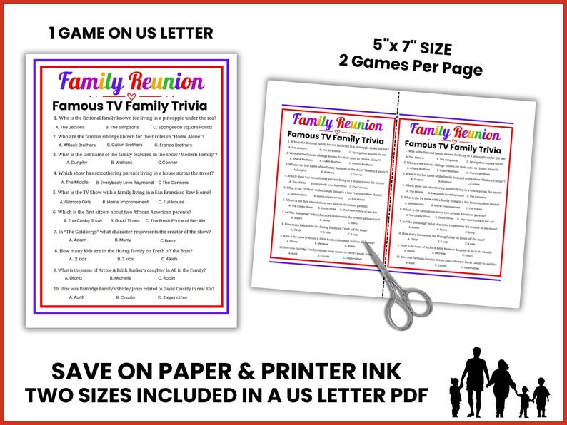 Family Reunion Trivia Games, Family Trivia, Printable Family Reunion ...