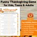 Thanksgiving Would You Rather Game, Printable Thanksgiving Game, This ...