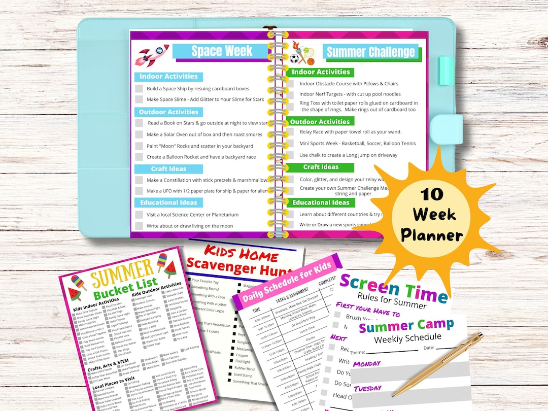Summer Camp at Home, Summer Activities for Kids, Summer Printable ...