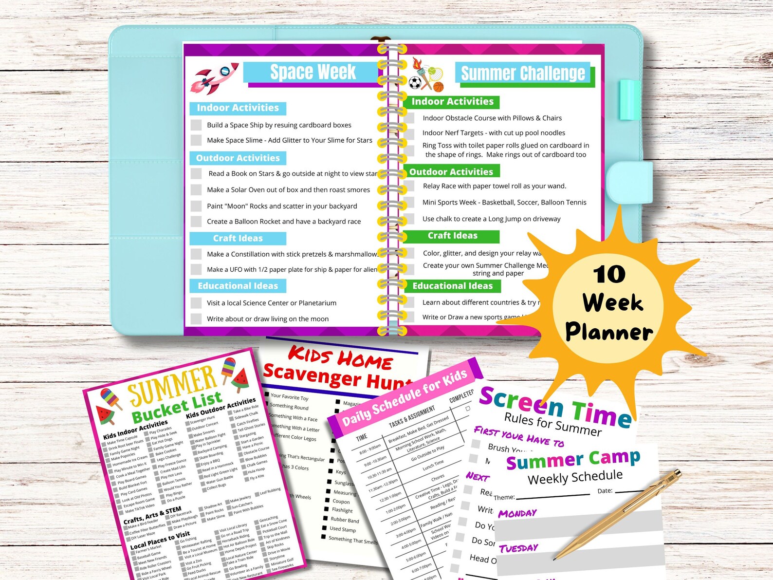 Summer Camp at Home, Summer Activities for Kids, Summer Printable ...