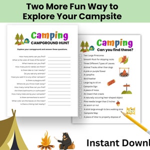 Camping Scavenger Hunt Printable, Outdoor Scavenger Hunt Activity for ...