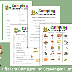 Camping Games Printable, Camping Activities, Camping Games Kids Familes ...