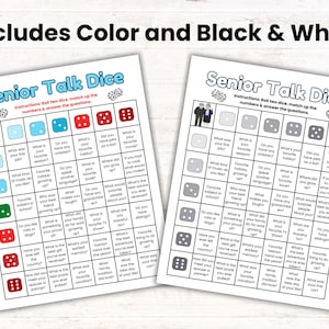 Seniors Table Talk Dice Game, Fun Get to Know You Ice Breaker Game for ...