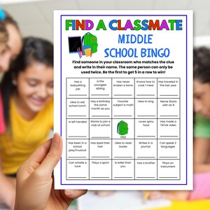 Back to School Bingo, Middle School Games, Classroom Icebreaker Bingo ...