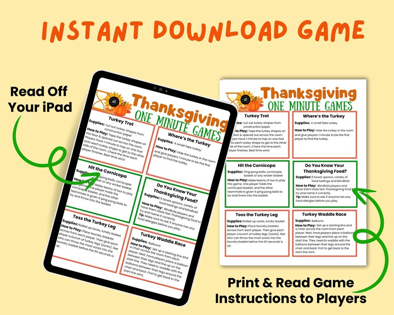 Thanksgiving Minute to Win It Games, Fun Thanksgiving Dinner Games ...