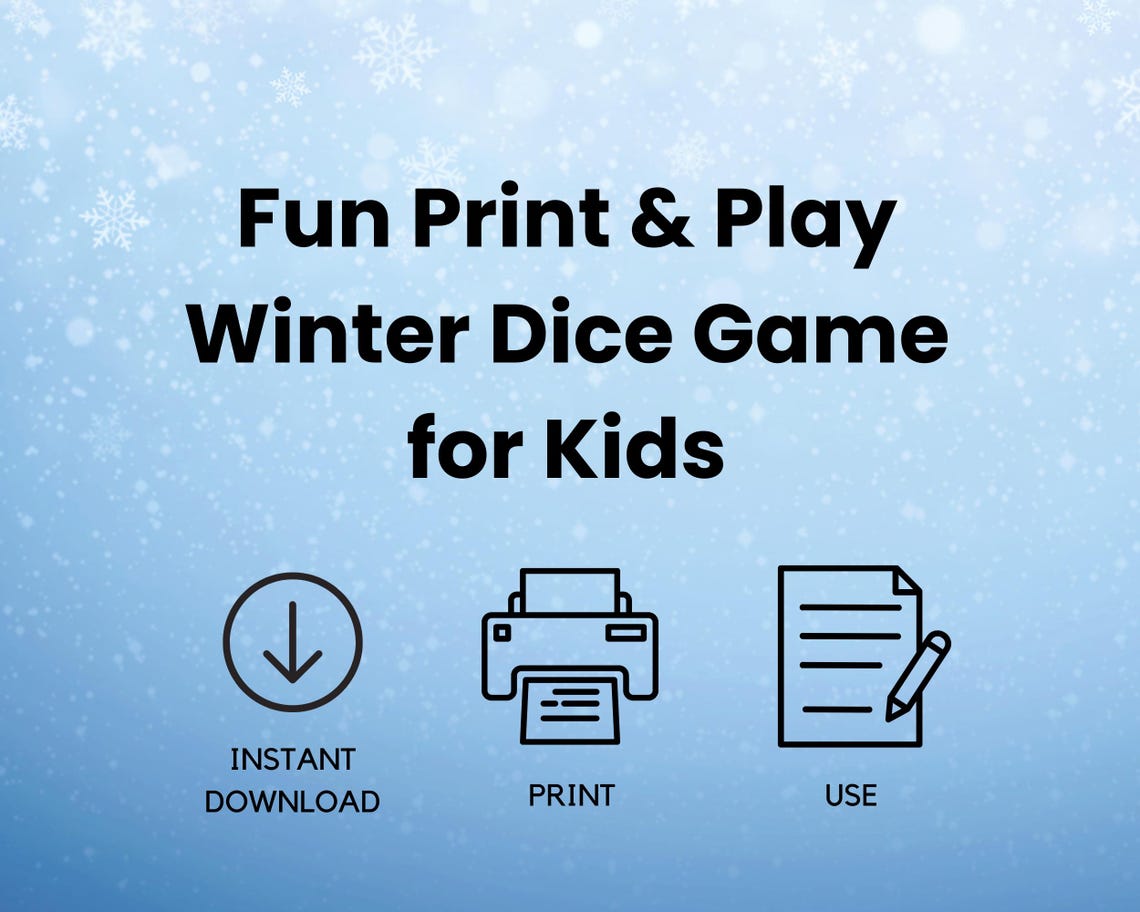 Roll a Snowman Dice Game, Printable Snowman Game, Preschool and ...