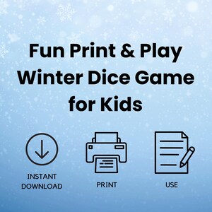 Roll a Snowman Dice Game, Printable Snowman Game, Preschool and ...