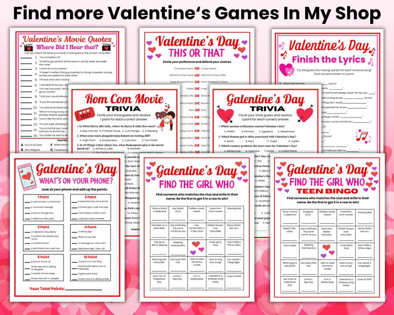 Love Songs Finish the Lyrics Game, Printable Valentines Party Game ...
