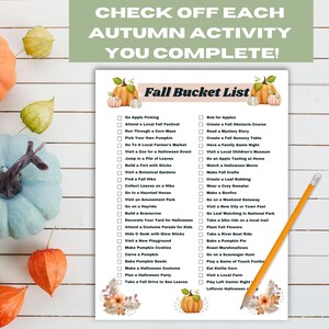 Editable Fall Bucket List Printable, Family Bucket List, Autumn Bucket ...