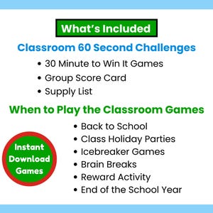 Classroom One Minute Games, Fun Classroom Games, Quick Icebreaker Games ...
