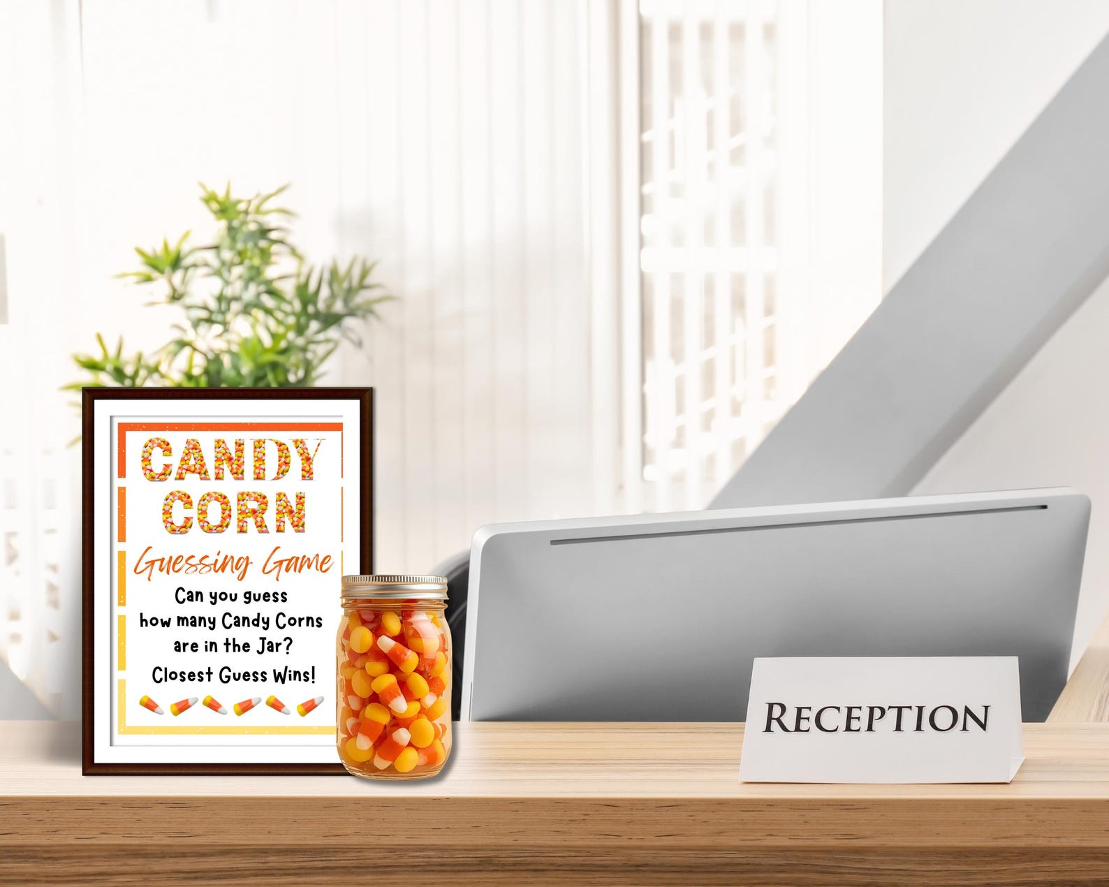 Candy Corn Guessing Game, Halloween Guess How Many, Halloween Jar Count ...