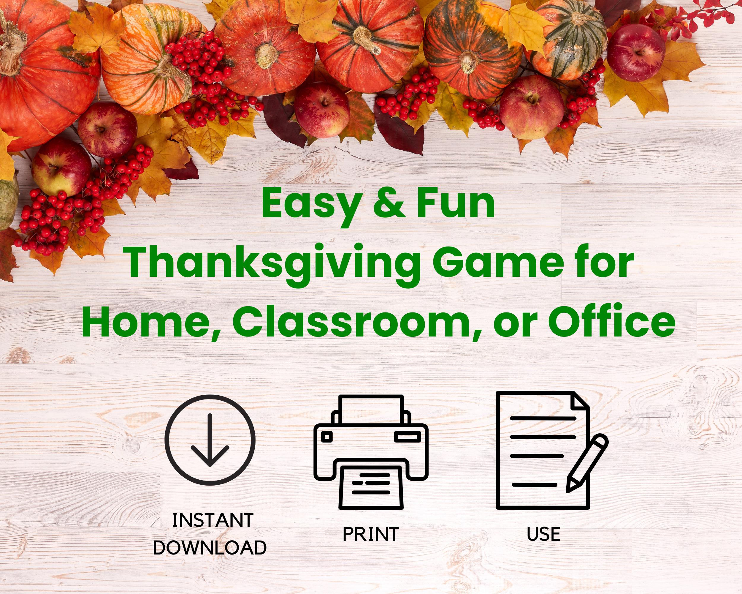 Thanksgiving Would You Rather Game, Printable Thanksgiving Game, This ...