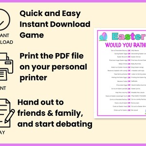 Easter Would You Rather Game, Fun Easter Game for Kids, Teens, Adults ...