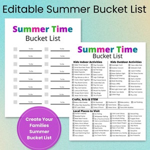 Editable Summer Schedule for Kids, Daily Kids Schedule Chart, Editable ...